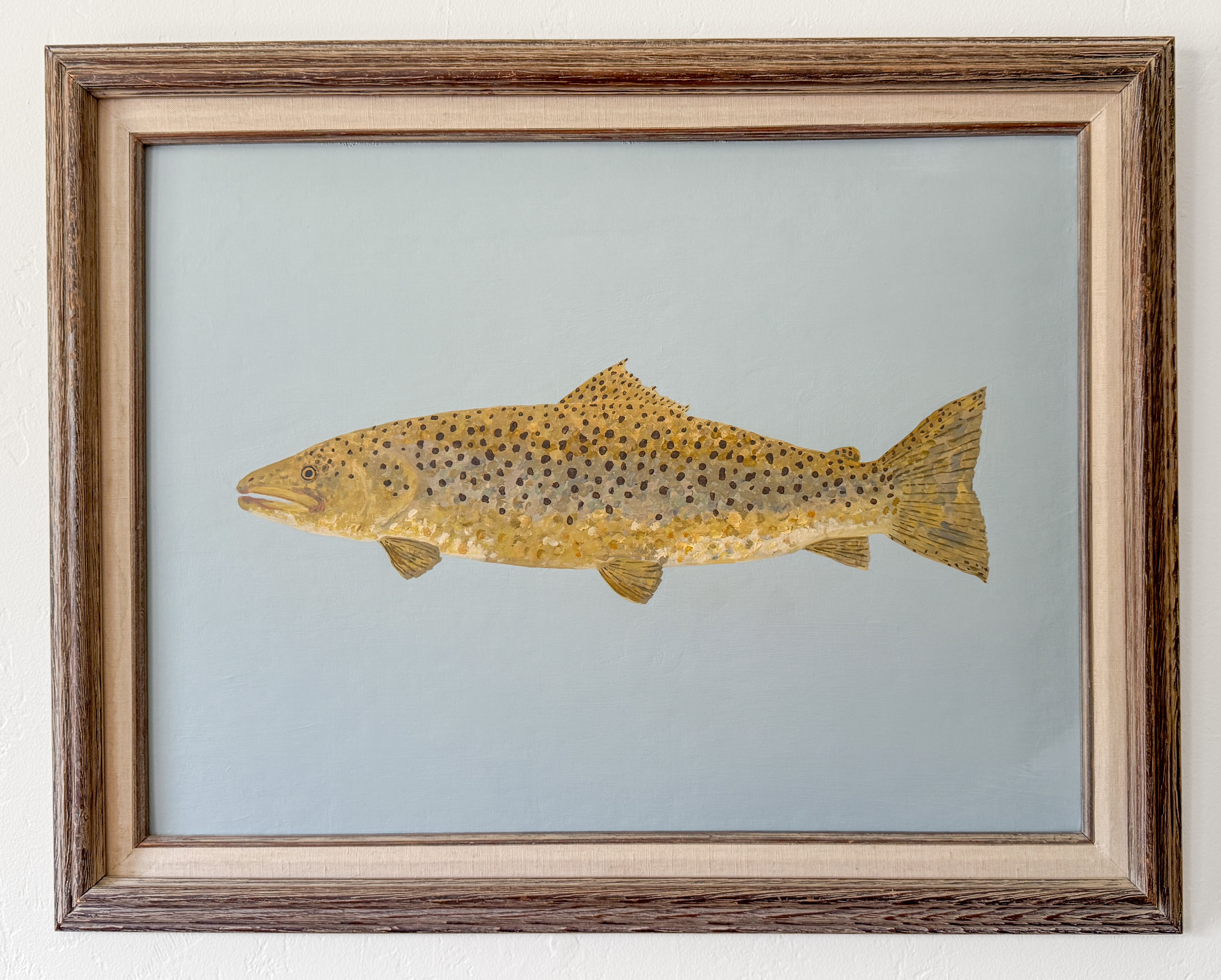 Original Painting - Barnaby the Brown Trout - Acrylic on Canvas in Ant ...